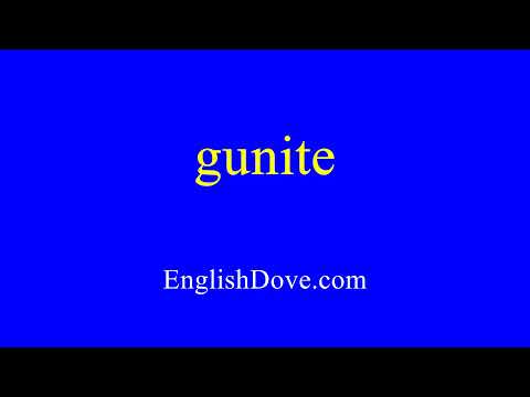 How to pronounce gunite in American English