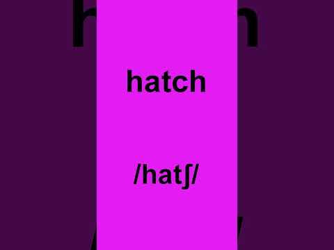 How to pronounce "hatch" in American English#americanenglishpronunciation #howtopronounce #english