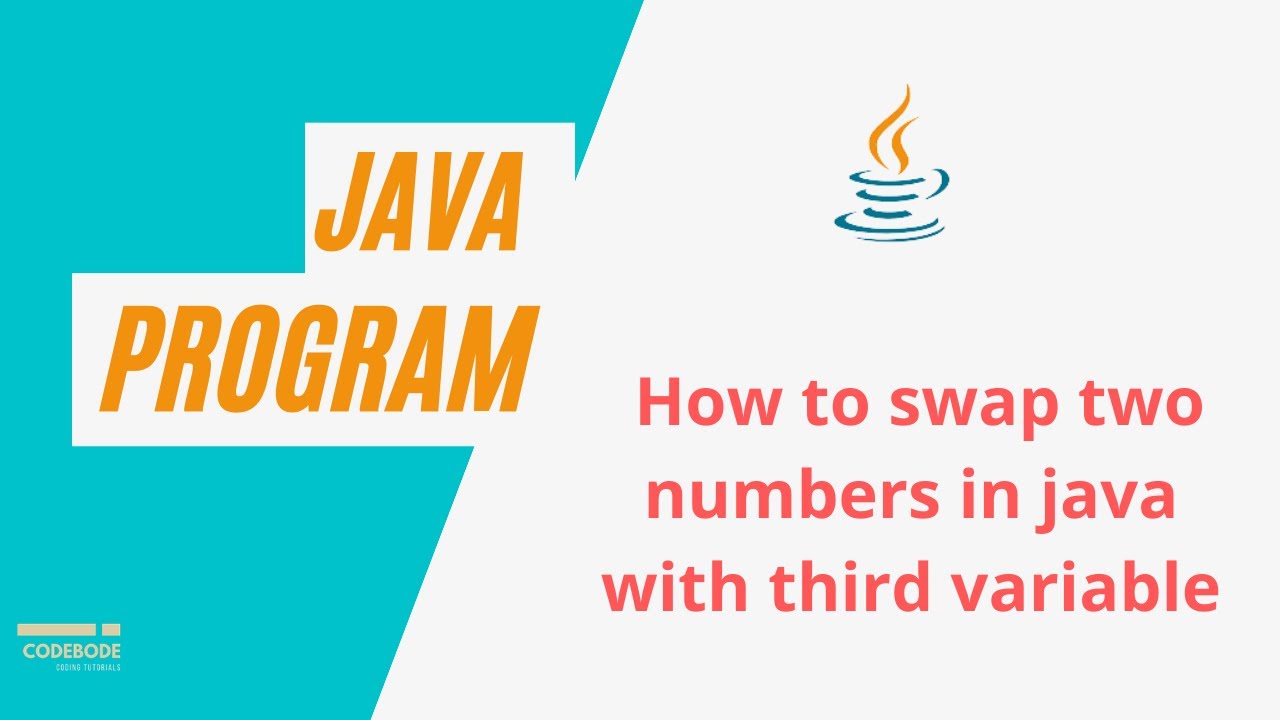 Java Program To Swap Two numbers With Third Variable In Java | Java Practice Programs| Code Bode