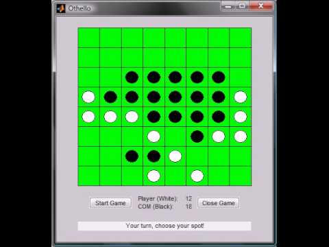 MATLAB Othello and MATLAB Snake – A Better Video Demo | zerocross_raptor