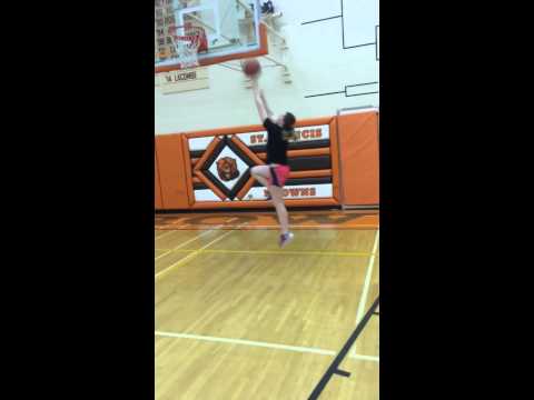Baseline drive- finish with opposite hand