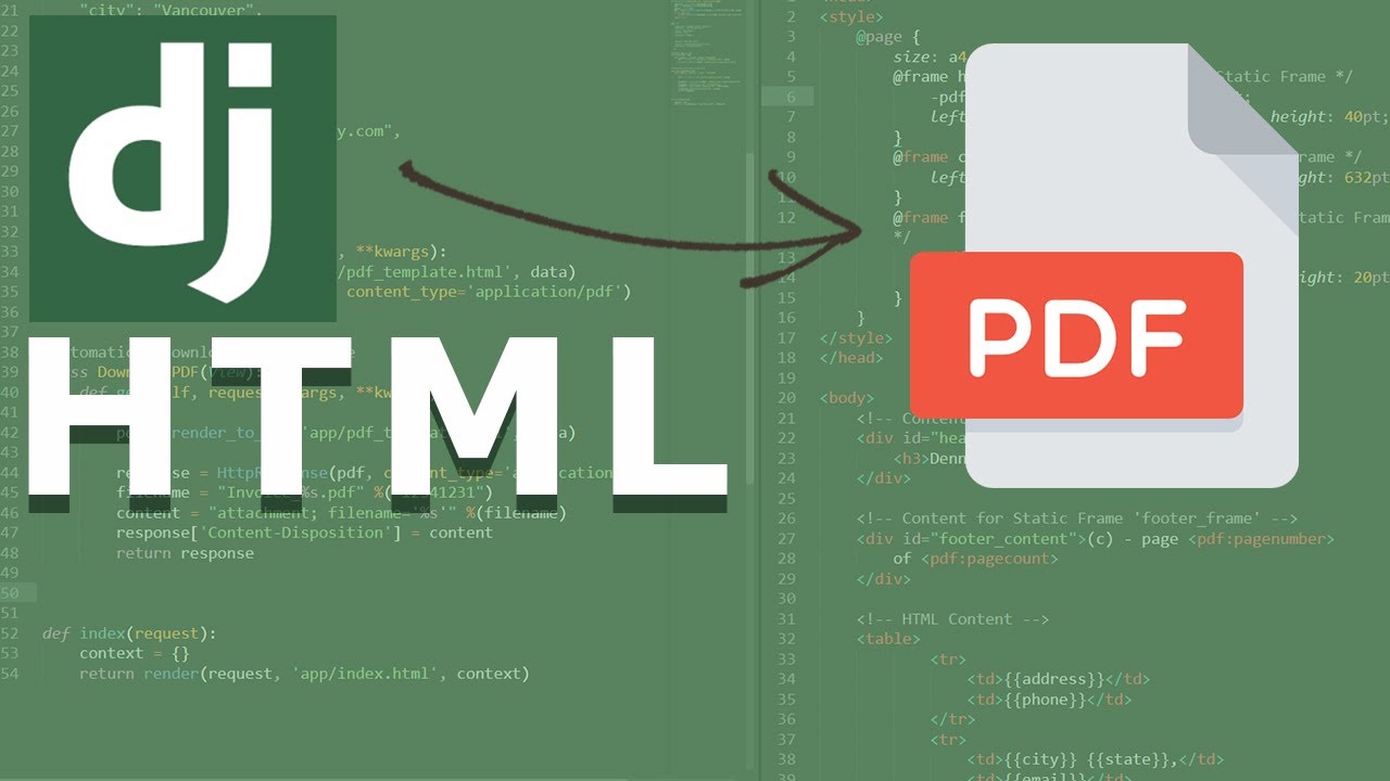 Django Render HTML to PDF | Introduction