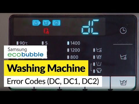 How to Fix Samsung ecobubble Washing Machine Error Codes DC, DC1, DC2