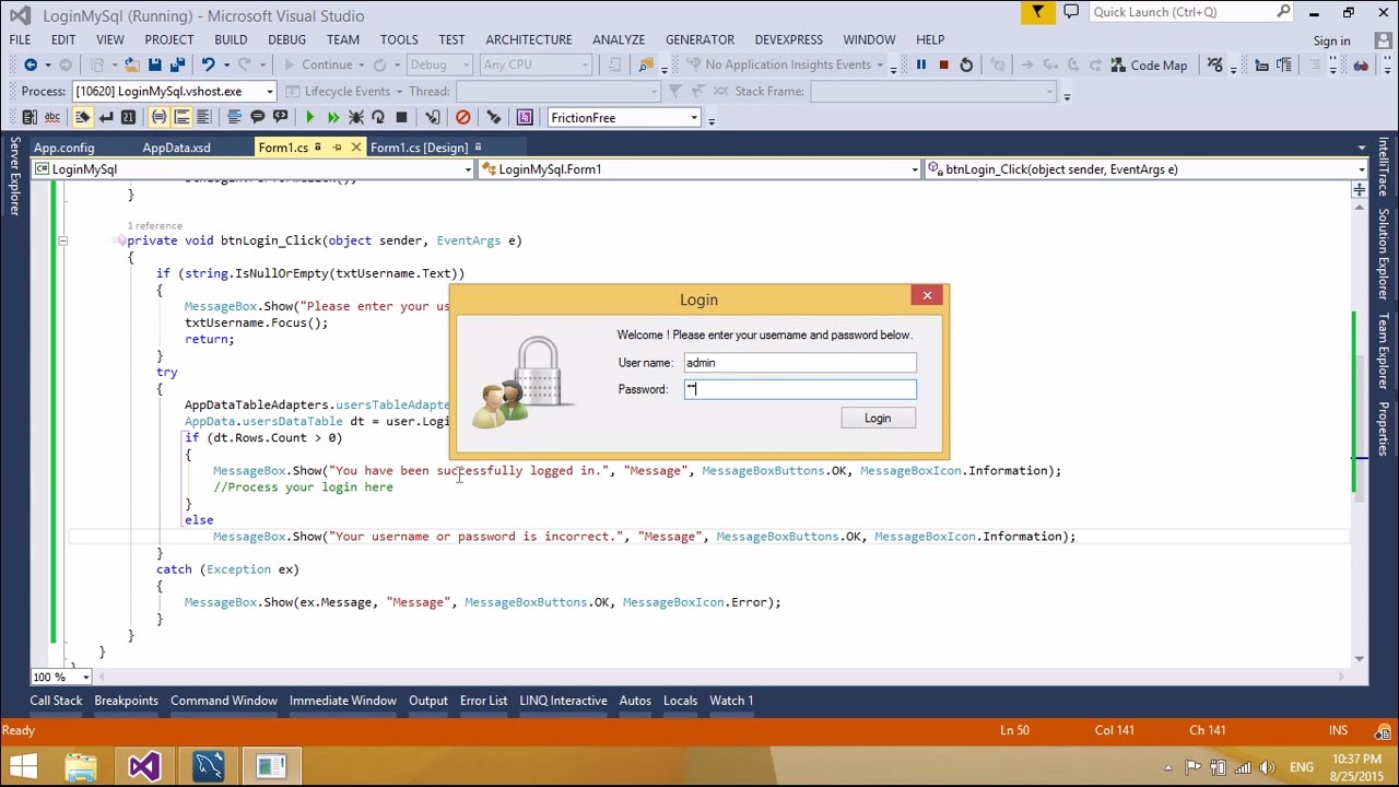 C# Tutorial : Create Login Form with My SQL | FoxLearn