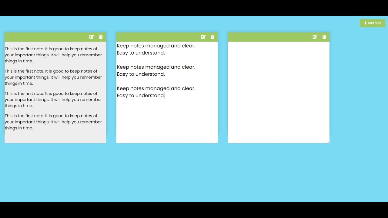 Notes App In JavaScript With Source Code | Source Code & Projects