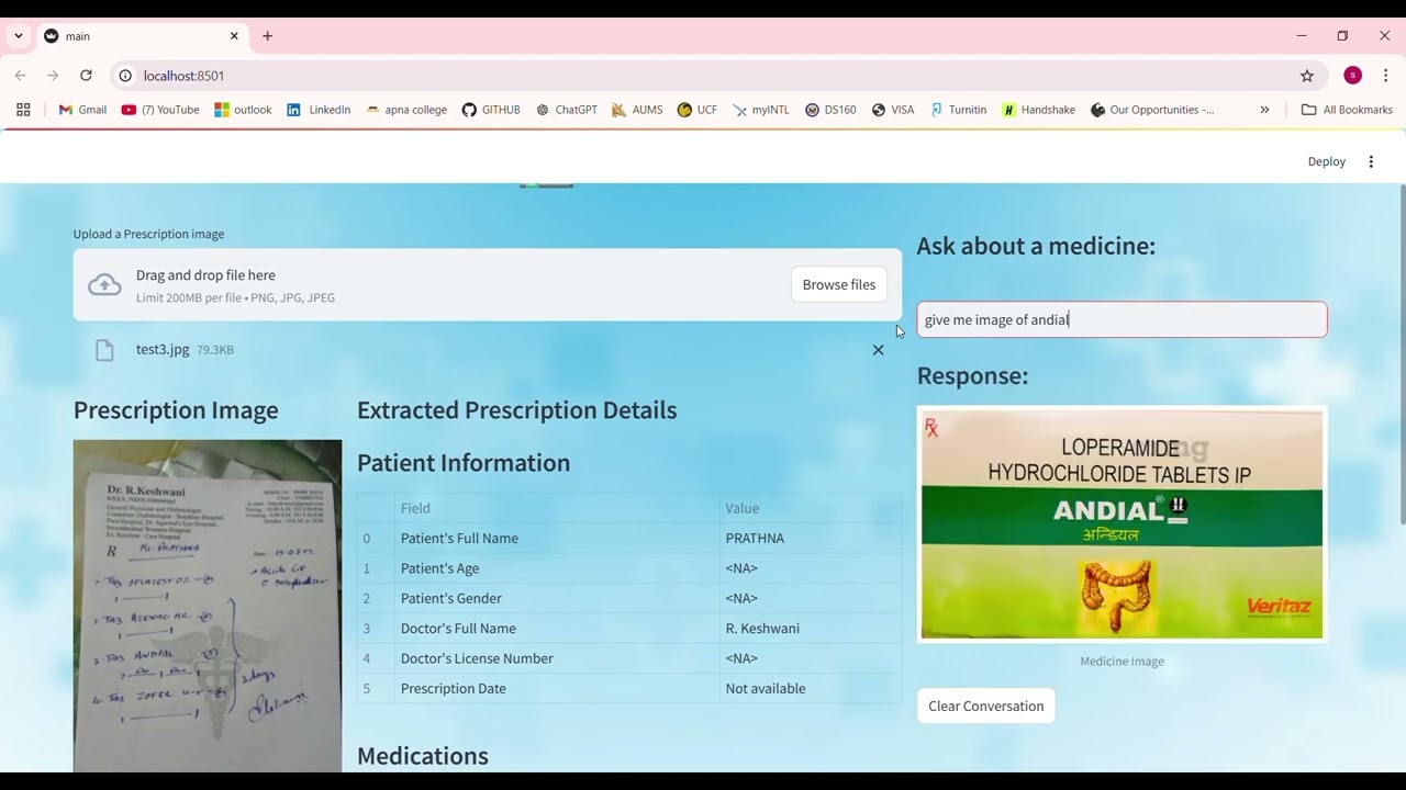 PharmaBot: A Prescription Analyst