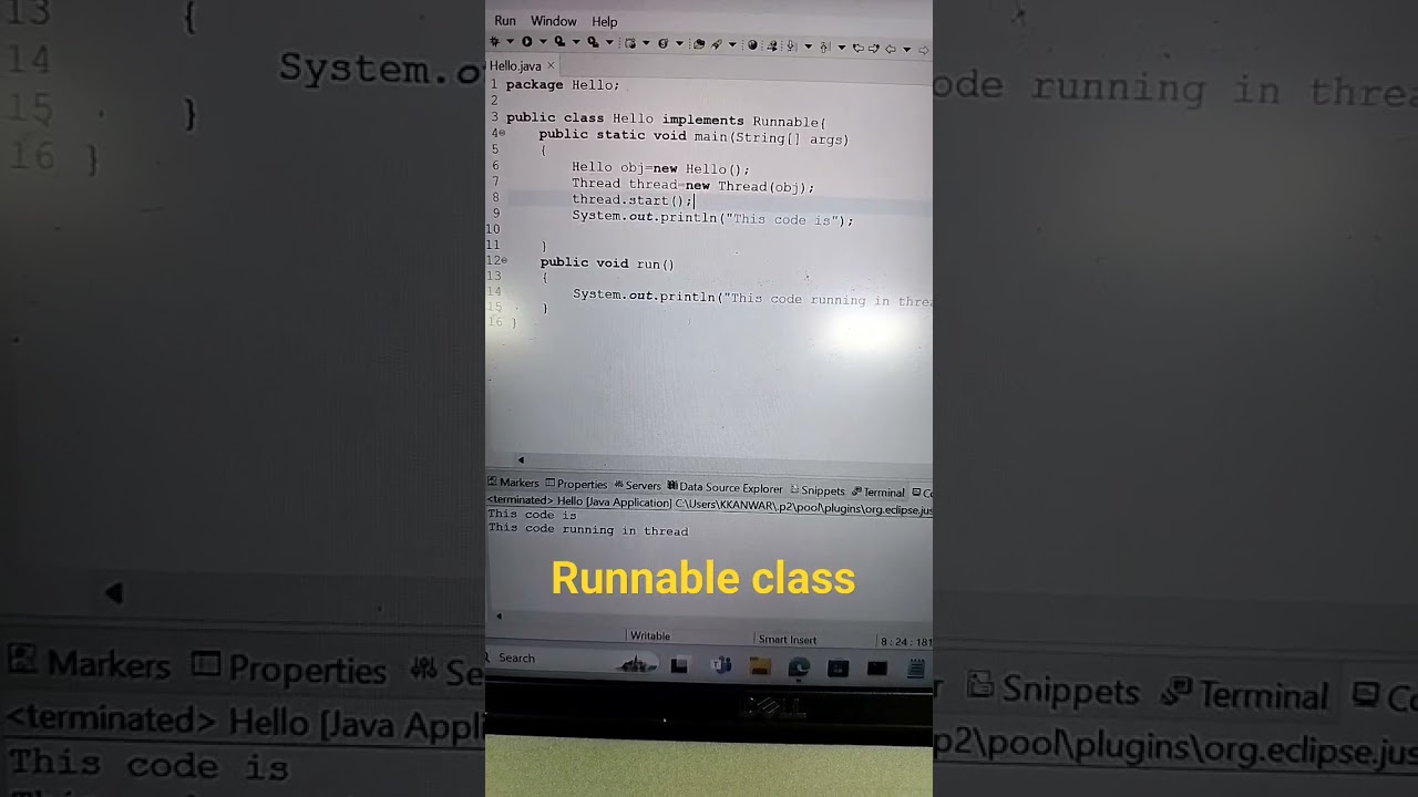 Runnable interface in Java programming #java #javaprogramming #coder #coding