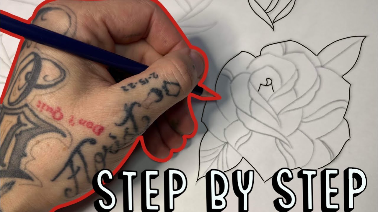 You JUST learned How To Draw A TATTOO STYLE Rose 🌹 STEP BY STEP | EASY!