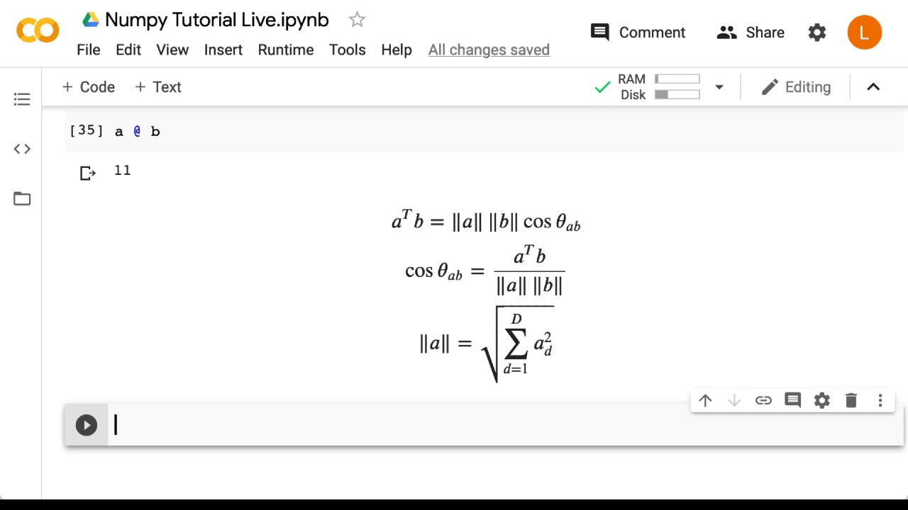 Dot Product (Deep Learning Prerequisites: The Numpy Stack in Python V2)