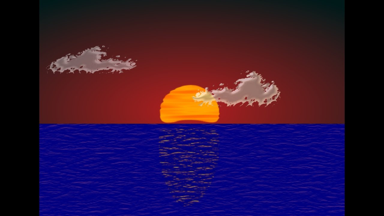 Inkscape: Drawing a sunset - part  1