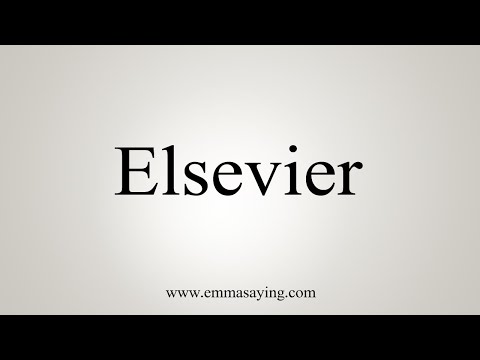 How To Say Elsevier