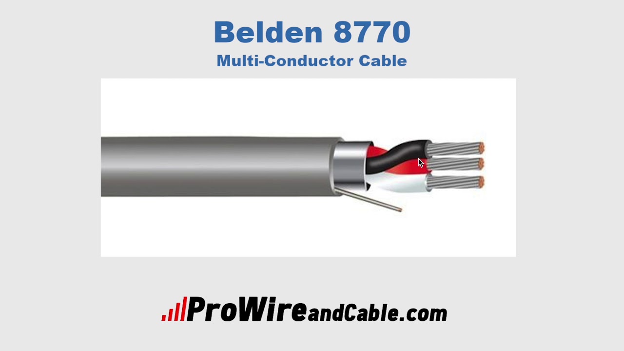 Belden 8770 Multi-Conductor Cable Specs