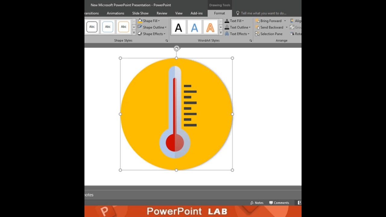 Design Thermometer Icon on PowerPoint #powerpointtutorial #powerpoint