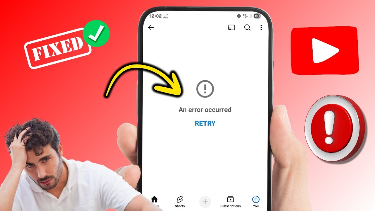 How to Fix YouTube An error occurred RETRY Problem