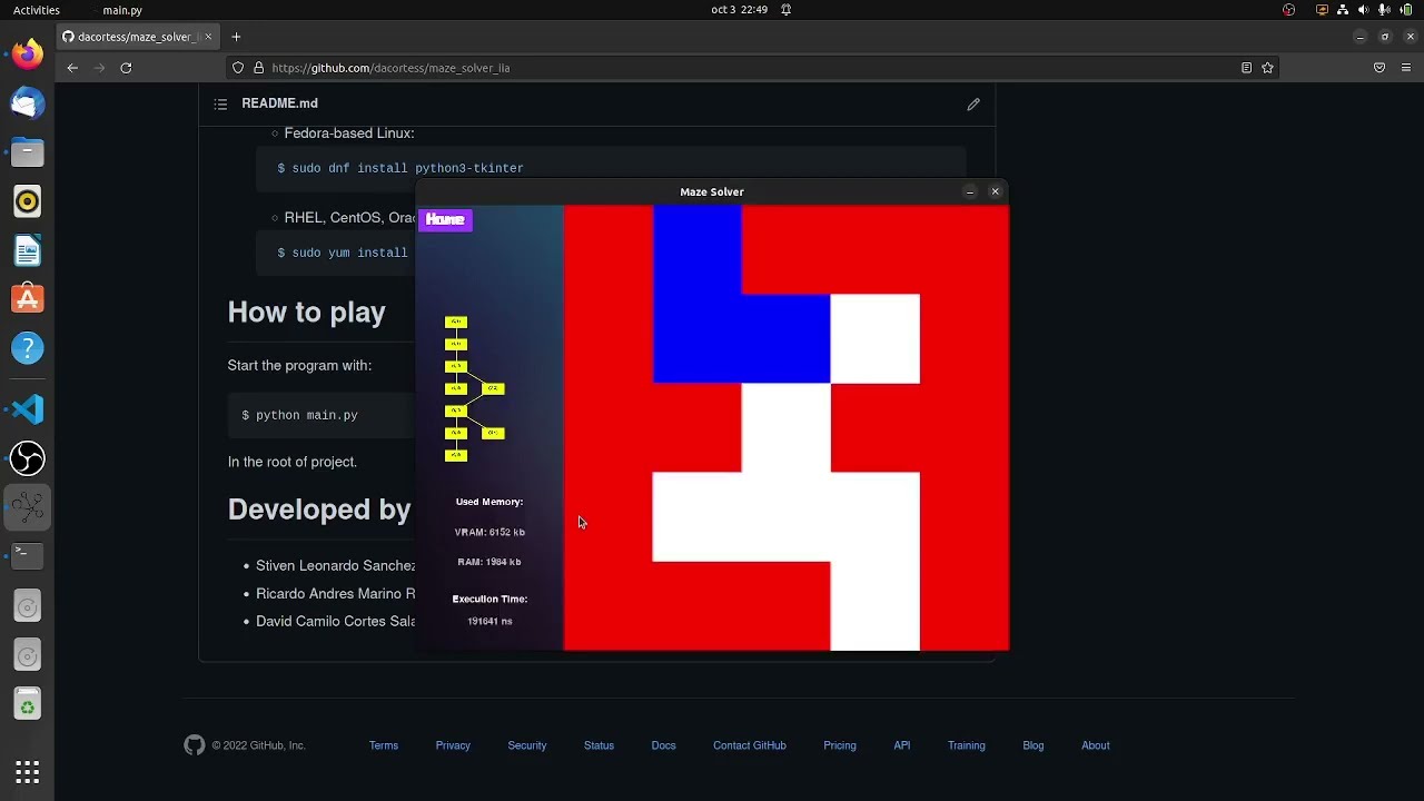 Maze Solver - Search Algorithms (DFS, BFS, DLS, Greedy, Uniform, A* )