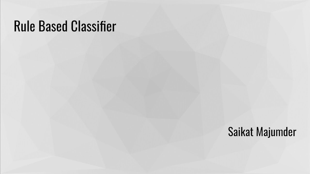 51-Rule Based Classifier