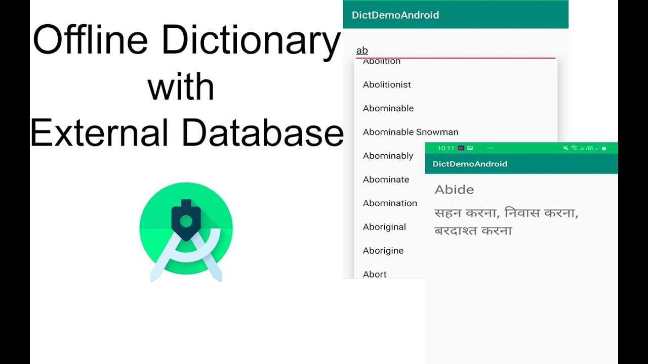 Create Offline Android Dictionary App in Android Studio