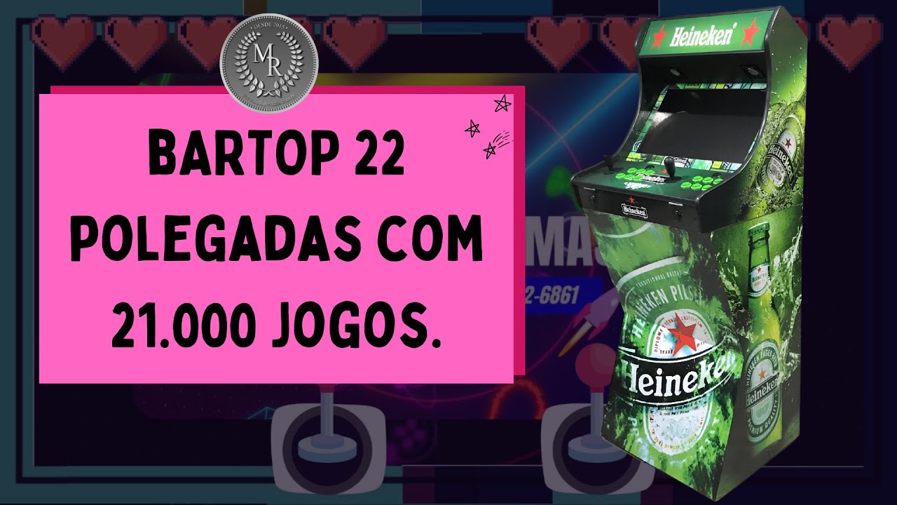 BARTOP 22 POLEGADAS COM 21.000 JOGOS.