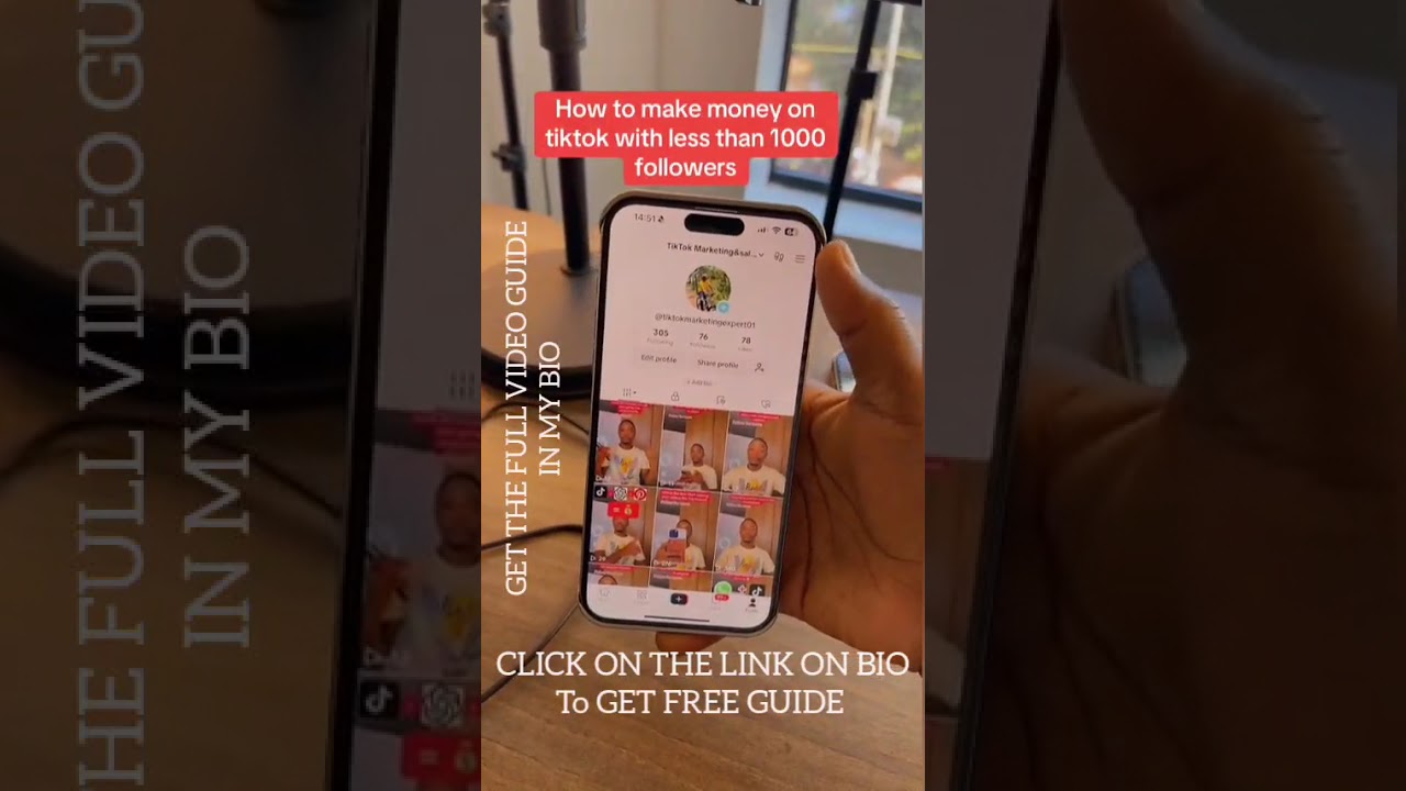 How to make money with tiktok with less than 1000 followers.