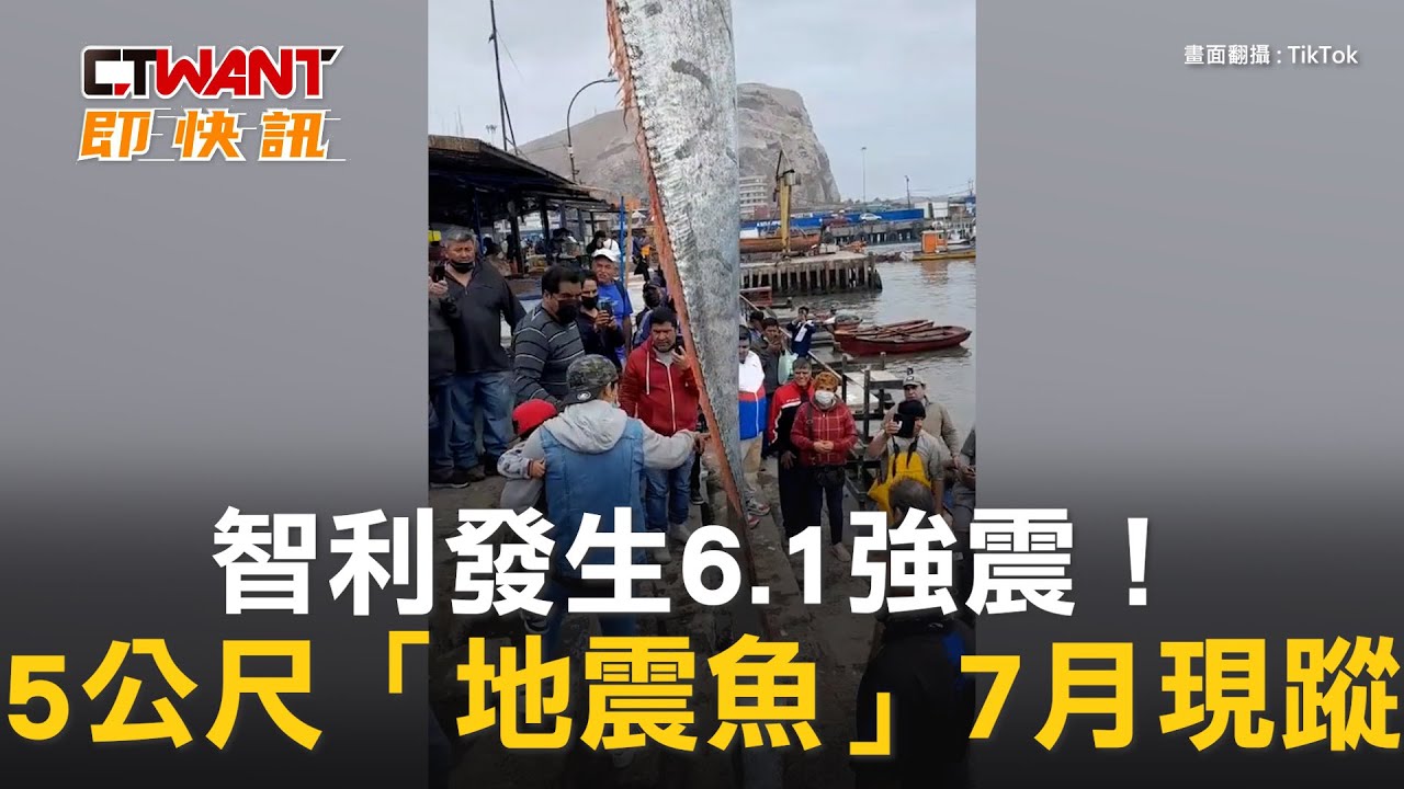 智利發生6.1強震！ 5公尺「地震魚」7月現蹤 | 影音 | CTWANT