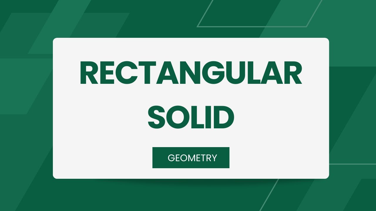 Rectangular Solid - Math Lessons - GRE Preparation for Beginners