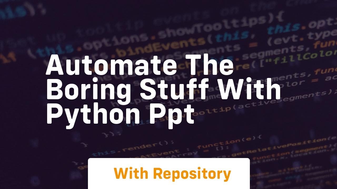 automate the boring stuff with python ppt