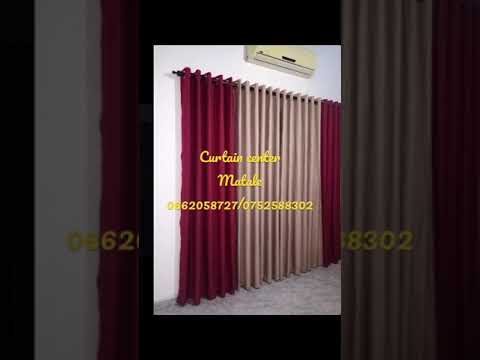 Plain linen curtains