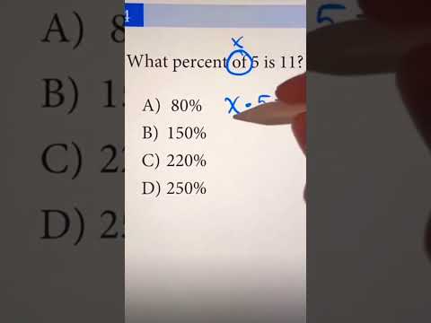 What percent of 5 is 11