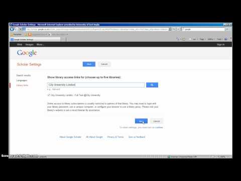 Linking Google Scholar to the University Library