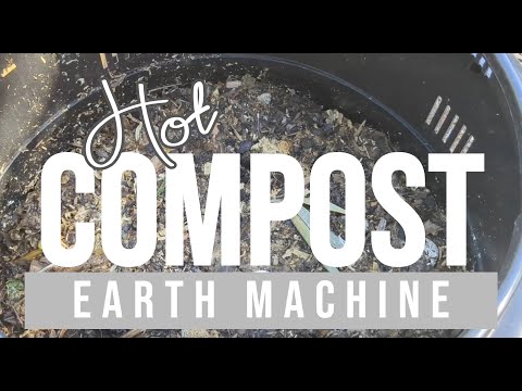 My new Earth Machine compost bin is running hot at only 50% capacity