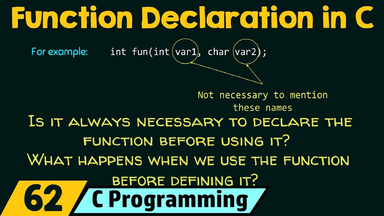 What Is The Main Difference Between A Function Declaration And A