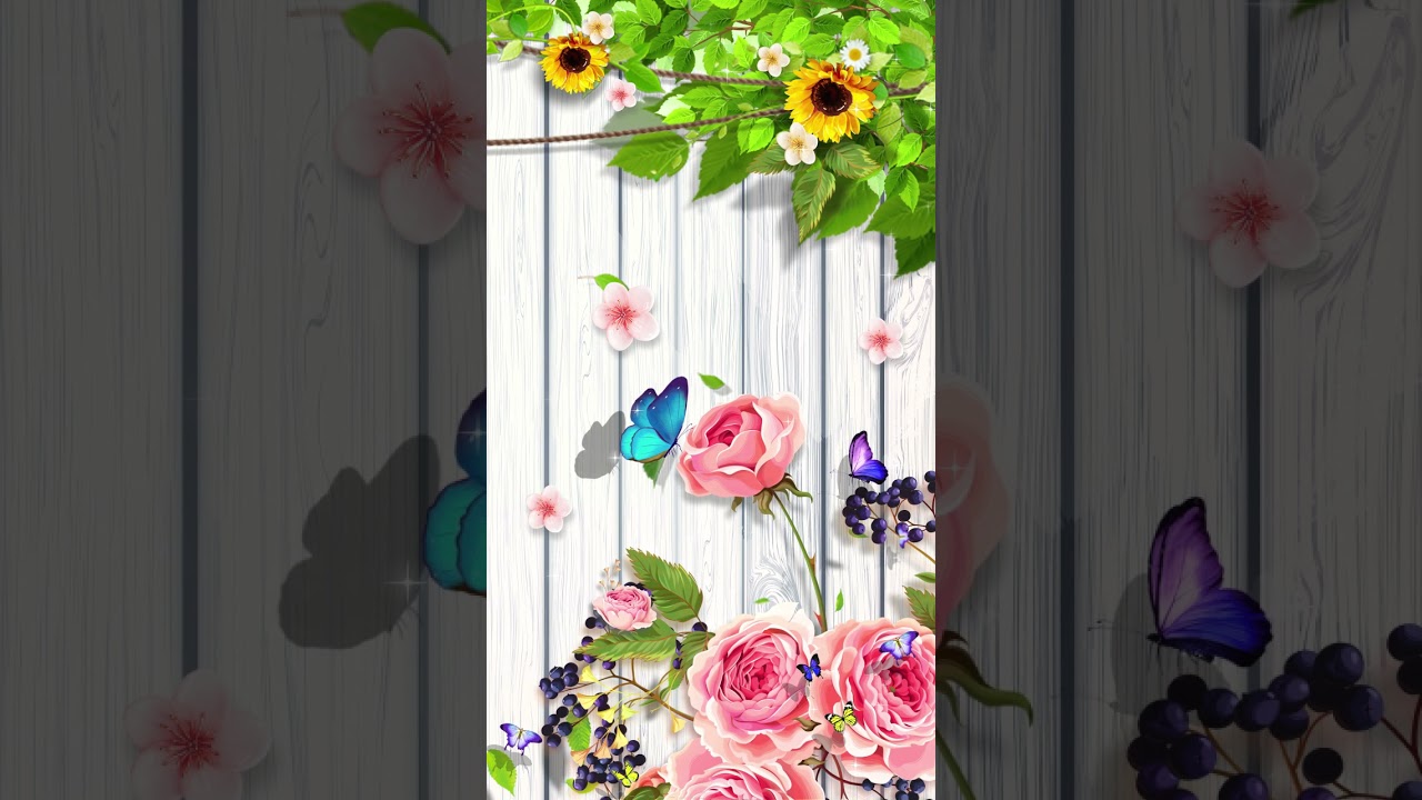 Cool wood wall in summer wallpaper