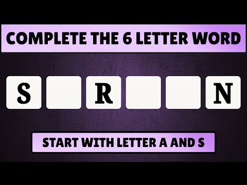 6 Letter Word Puzzle: Start with A and S | Quiz World Sunita