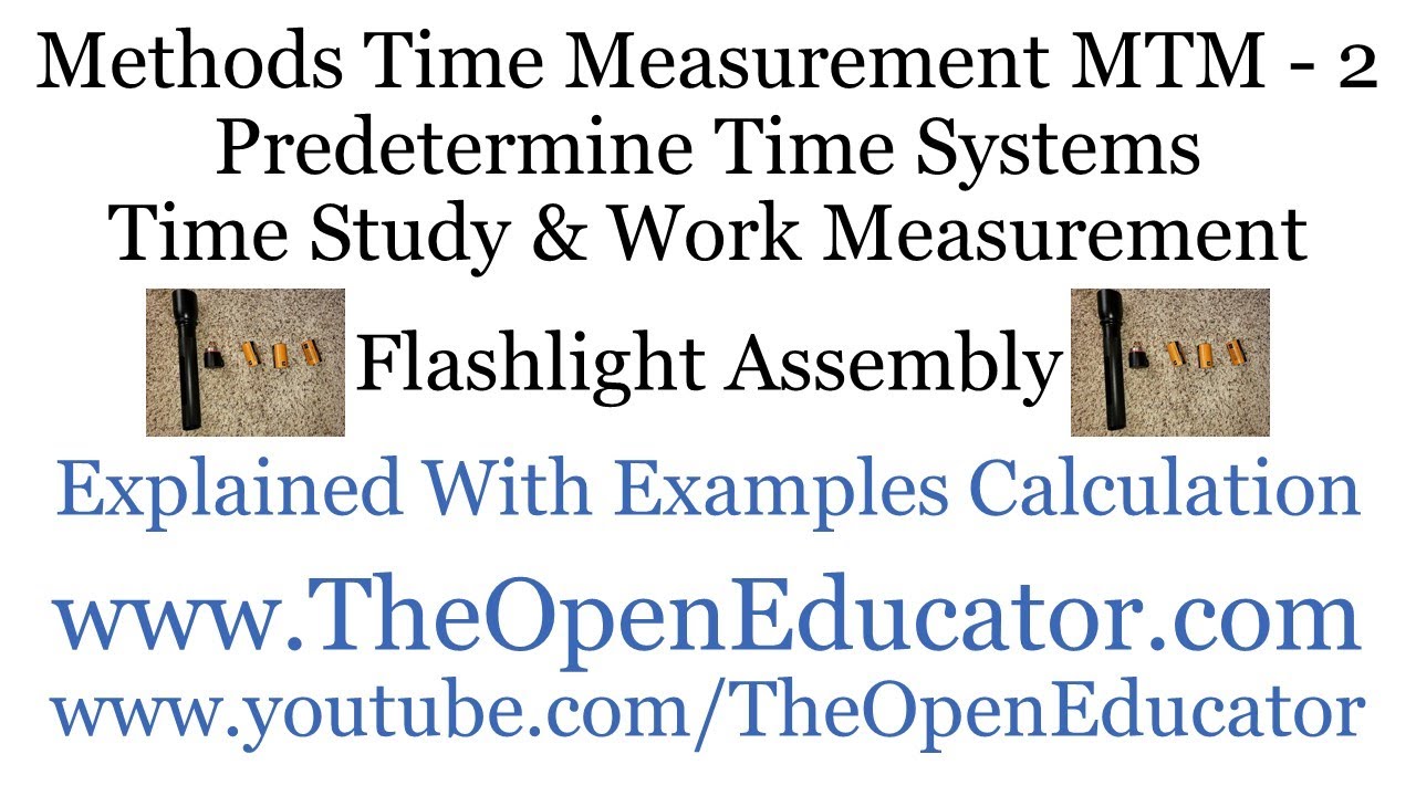 Methods Time Measurement MTM 2 Explained With Example Calculation Predetermine Time Systems Study