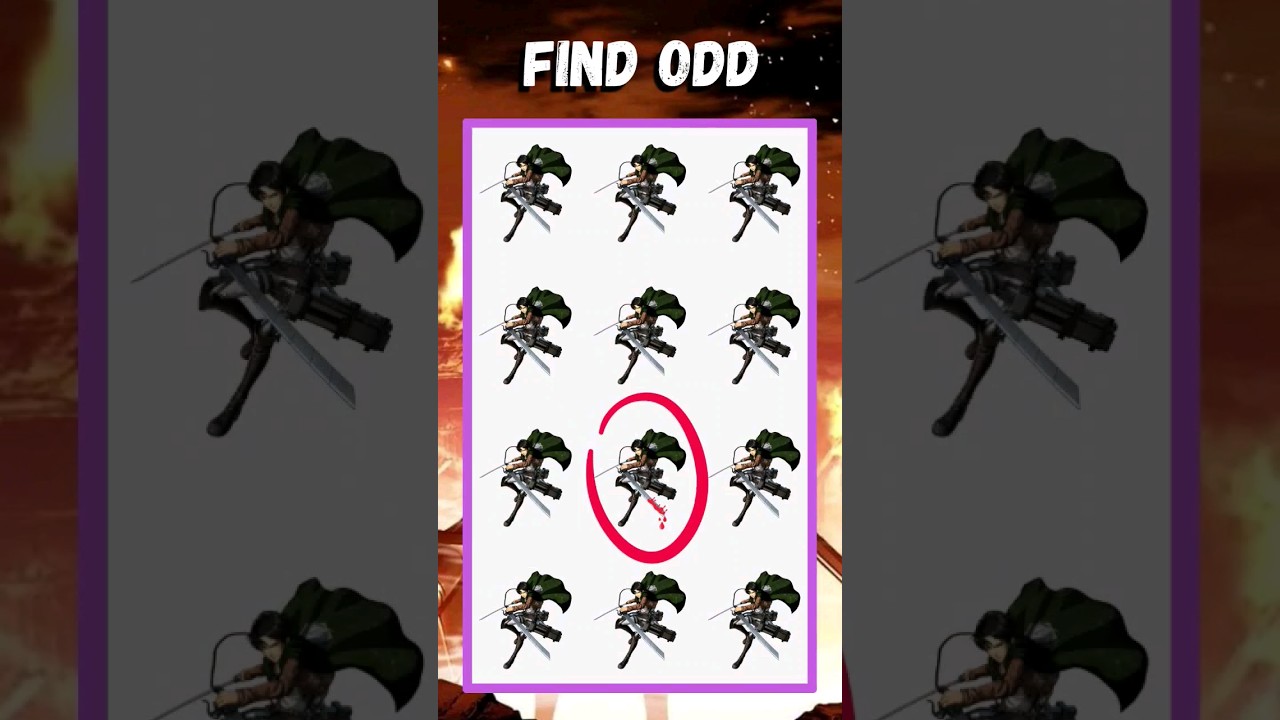 FIND THE ODD ONE OUT #emojichallenge #howgoodareyoureyes #findthedifference #attackontitan #viral