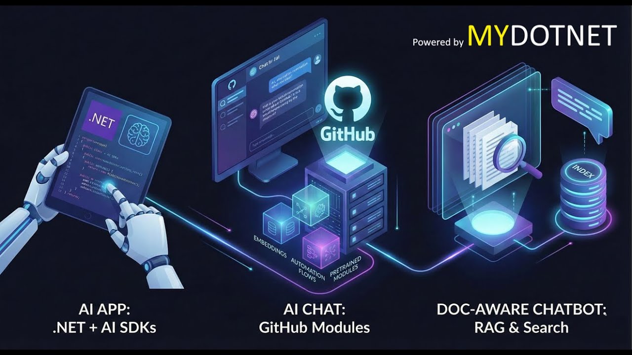 Instant AI Chatbot Using GitHub Modules 🚀 #MyDotnet #AIChatbot #Marlabs #DotNet10 #Microsoft #VS2026