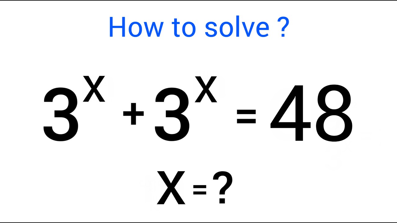 A Nice Olympiad Exponential Problem