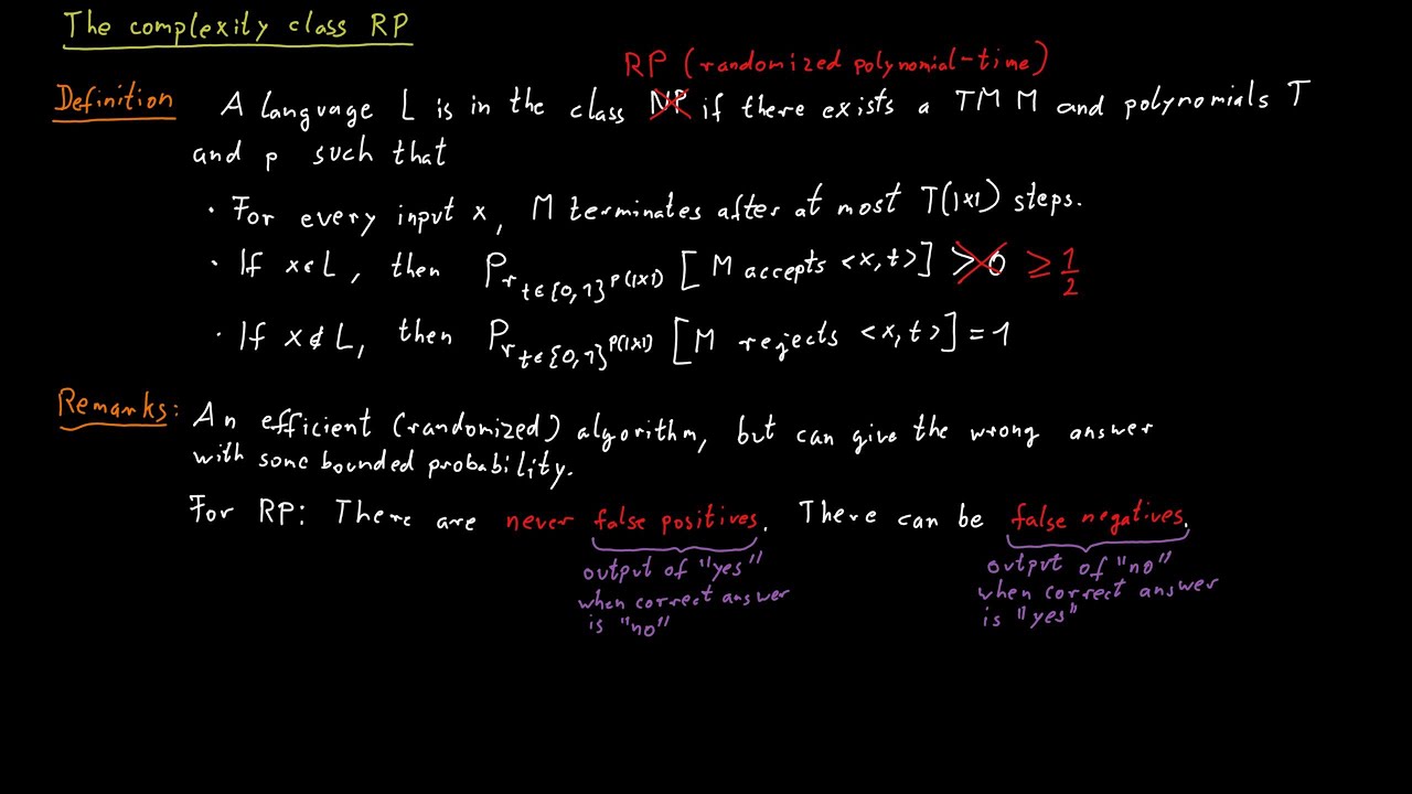 The Complexity Class RP