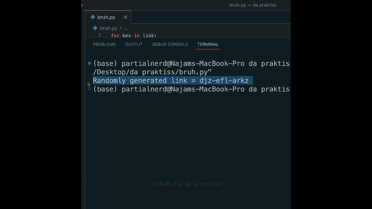 Generate a Random Google Meeting ID using Python #programming #tutorial