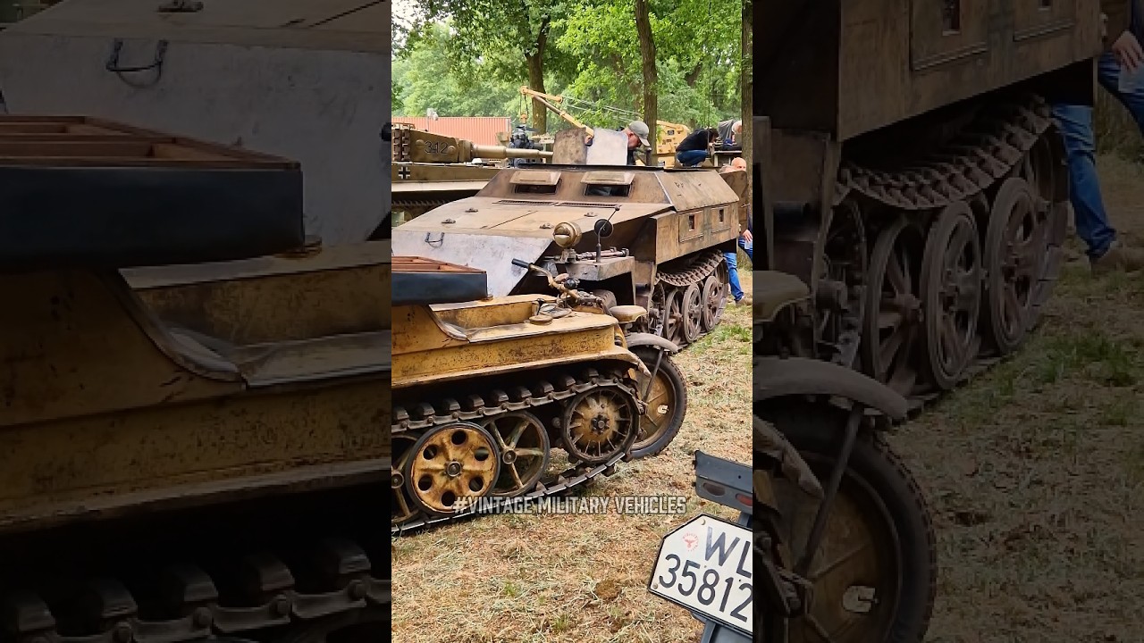 Original German vehicles from WW2 in their original colors and condition at Militracks 2025
