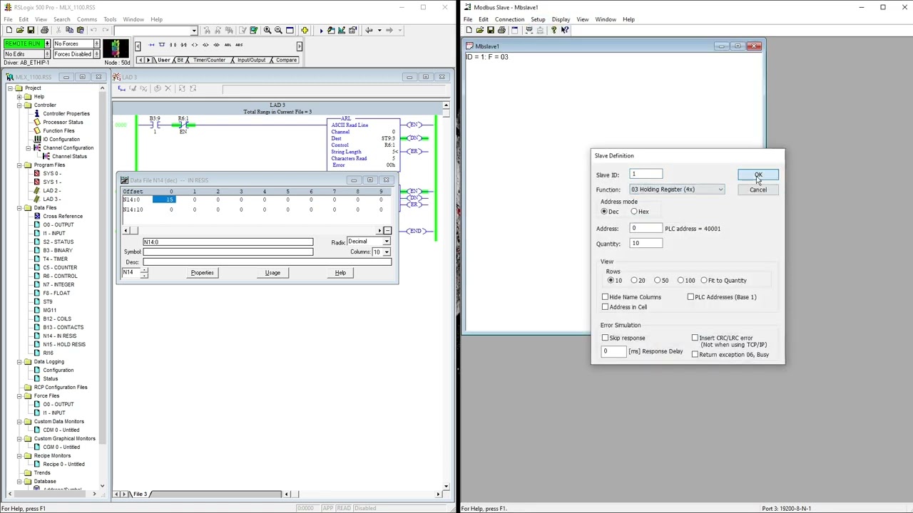 MLX1100 Modbus Master