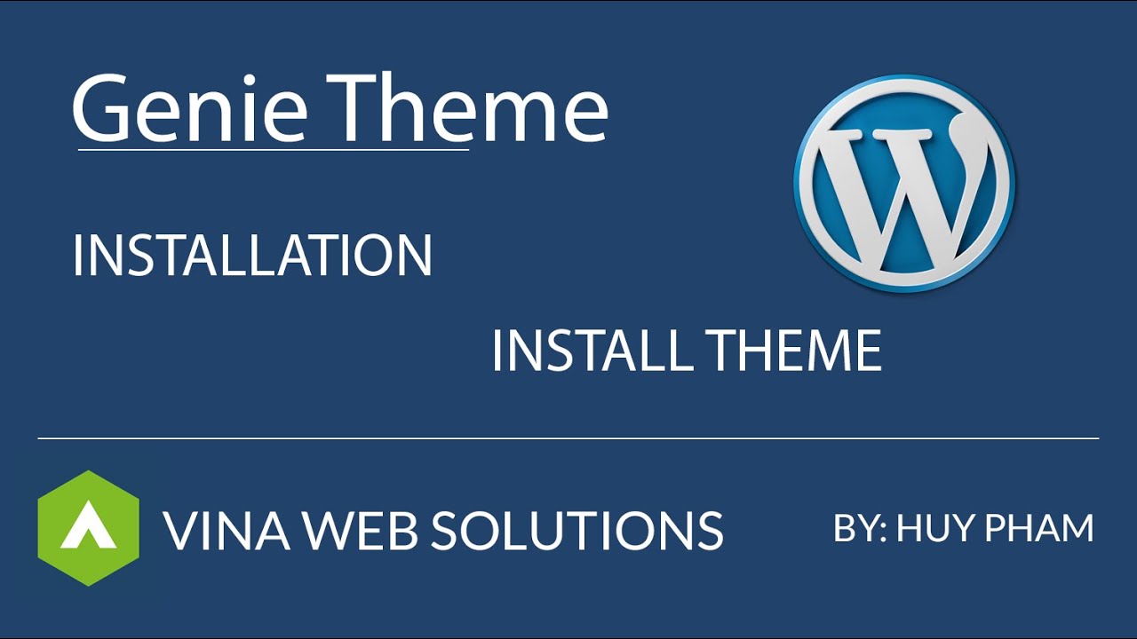 [Genie Documentation] Install Theme