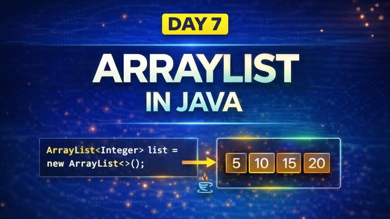 ArrayList in Java 🔥 | DSA Day 7 (Dynamic Arrays Explained)