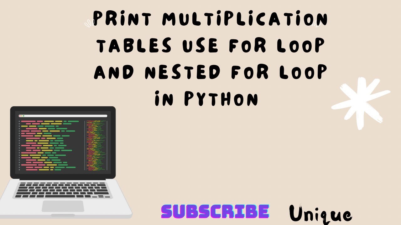 Multiplication Tables using for and  nested for loop in python #code #python #coding #education