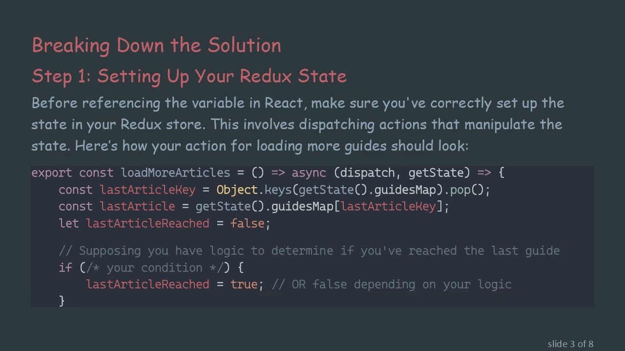 How to Reference a Redux Store Variable in a React Component