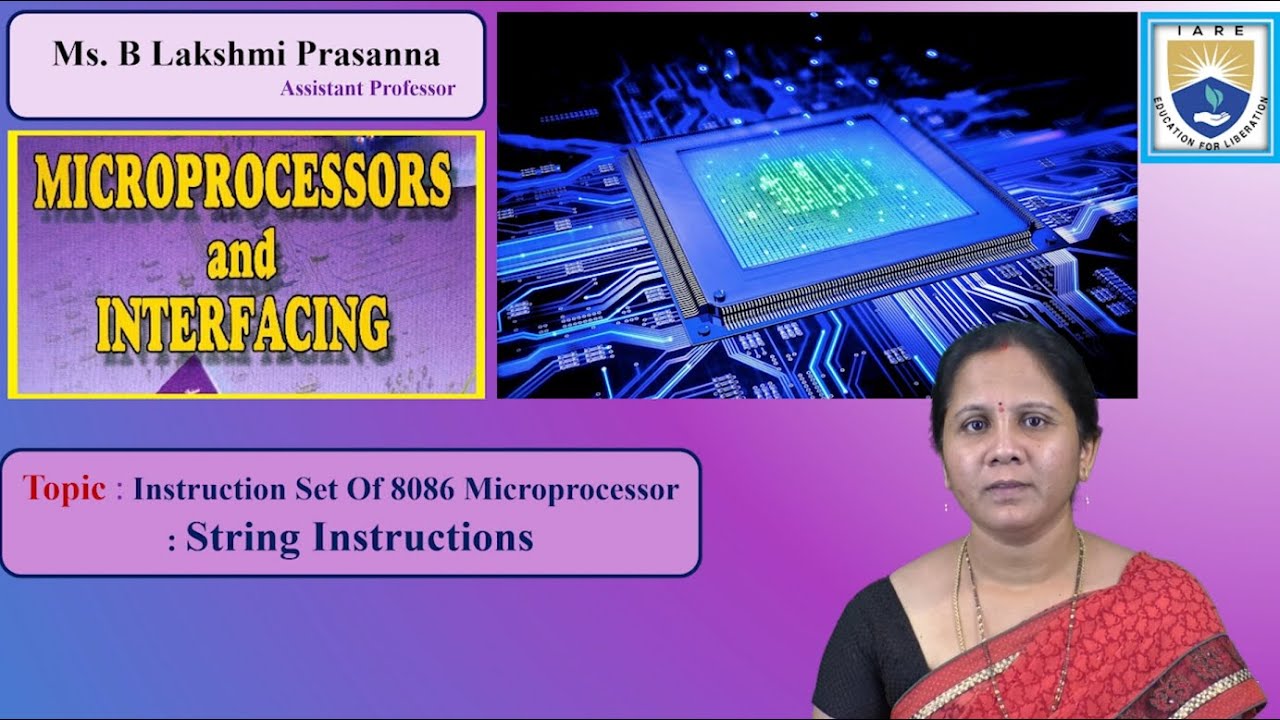 Instruction Set Of 8086 Microprocessor  String Instructions by Ms. B Lakshmi Prasanna