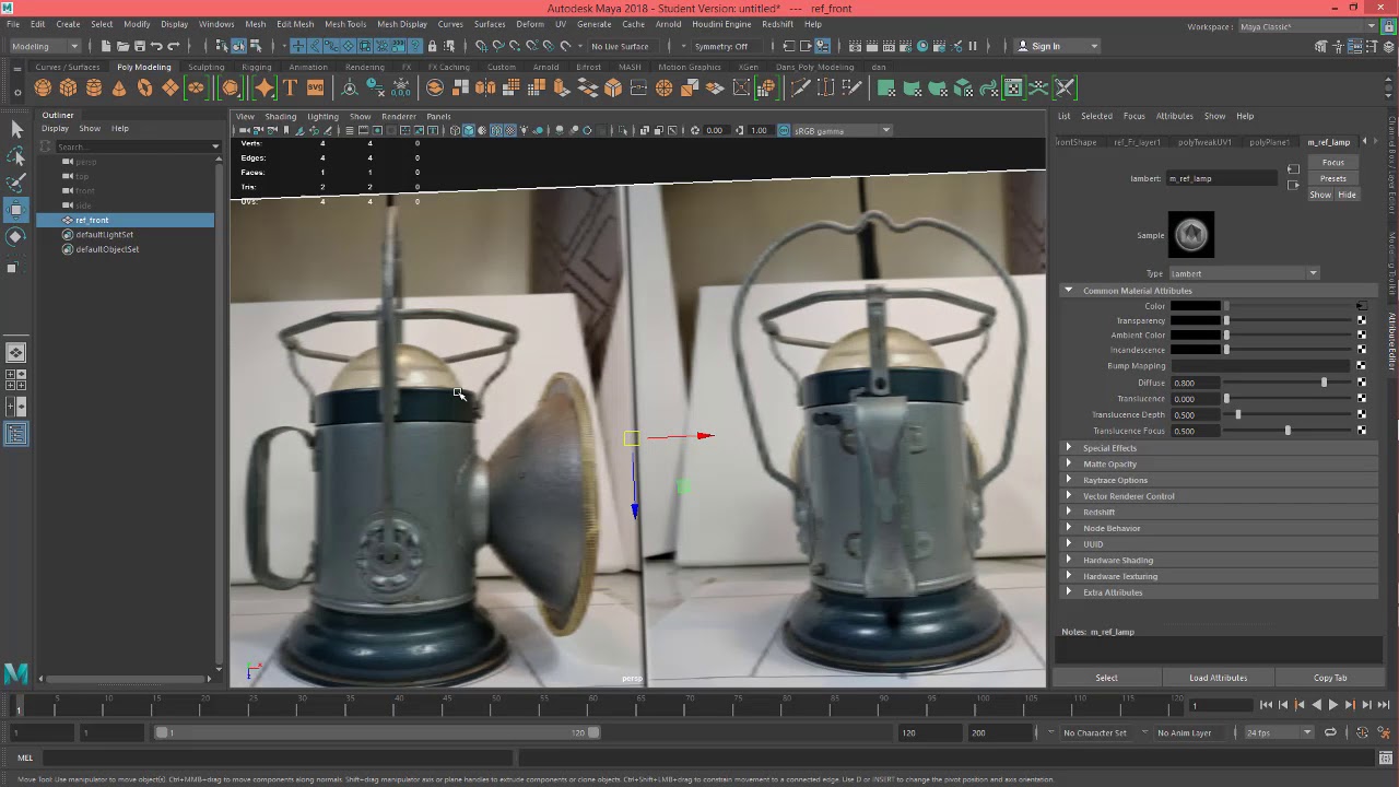 Maya: Reference Setup for Modeling