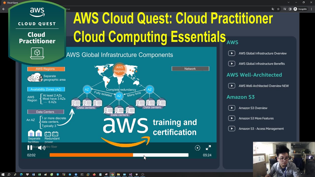 Cloud Computing Essentials | AWS Cloud Quest: Cloud Practitioner | 3D Role-Playing Game | Free Badge