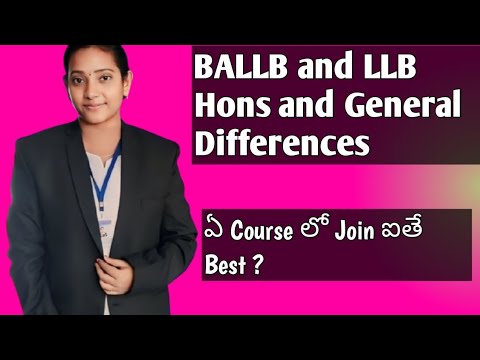 #Honours and General Law Courses Differences/#ఏం Course లో Join ఐతే Best/#llb/#ballb/