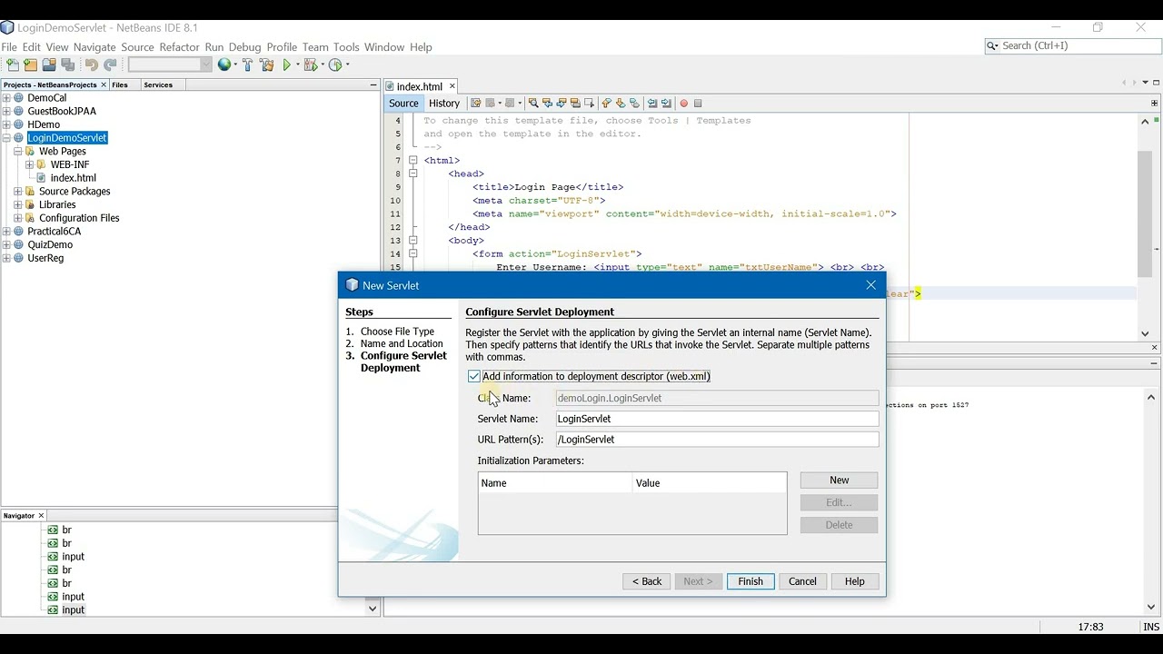 Login Page Using Servlet